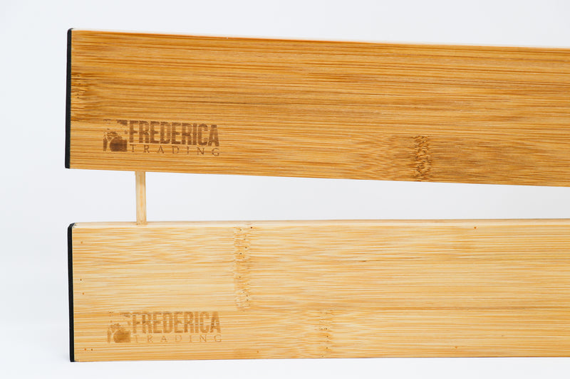 Bamboo Adjustable Spring-Loaded, Stackable Drawer Divider Organizers ...